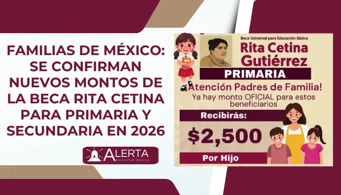 LA BECA RITA CETINA Tiene Nuevos Montos confirmados en 2026